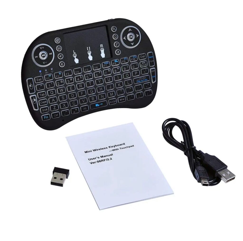 Mini Touch Pad RF 500 Wireless With 3 Colour Backlight Keyboard Mouse ...