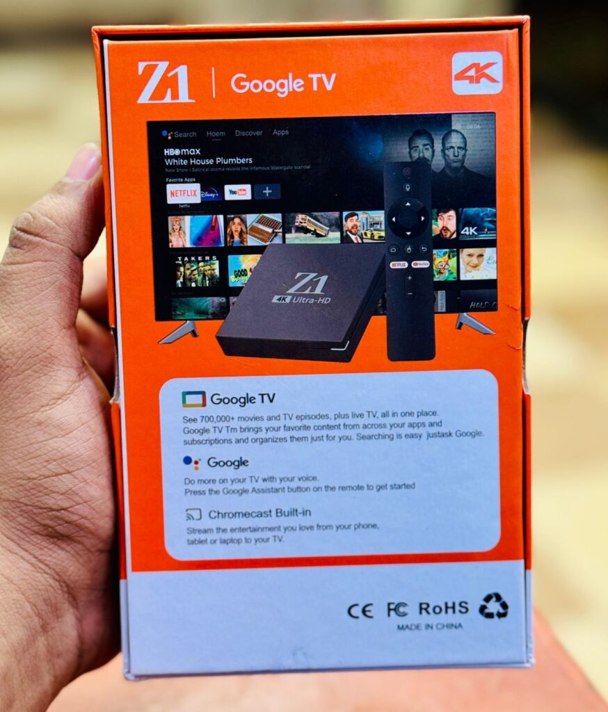Z1 Box Original Google Voice Remote | With 1500+ Cable Chanel & Movies ...